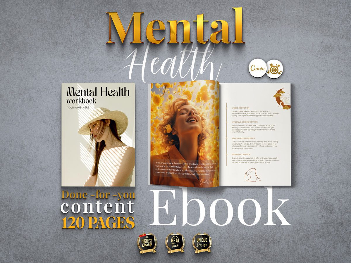 Mental Health Ebook Canva Template - Turnit Studio