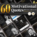 60 Motivational Quotes - Post & Story Editeble In Canva